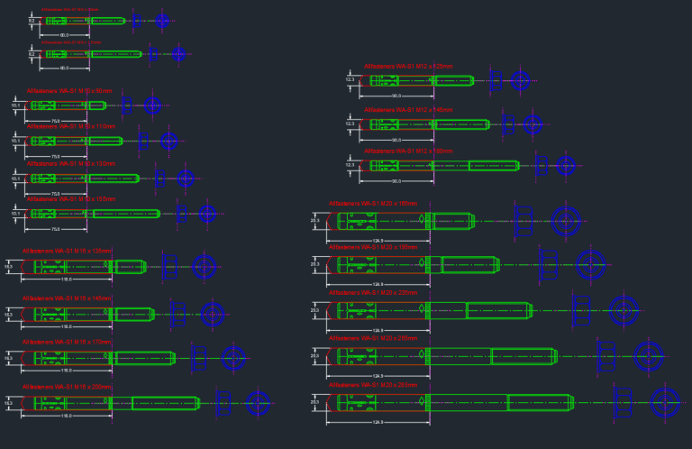 Concrete Wedge Anchors – Your Steel Standards & CAD File Hub