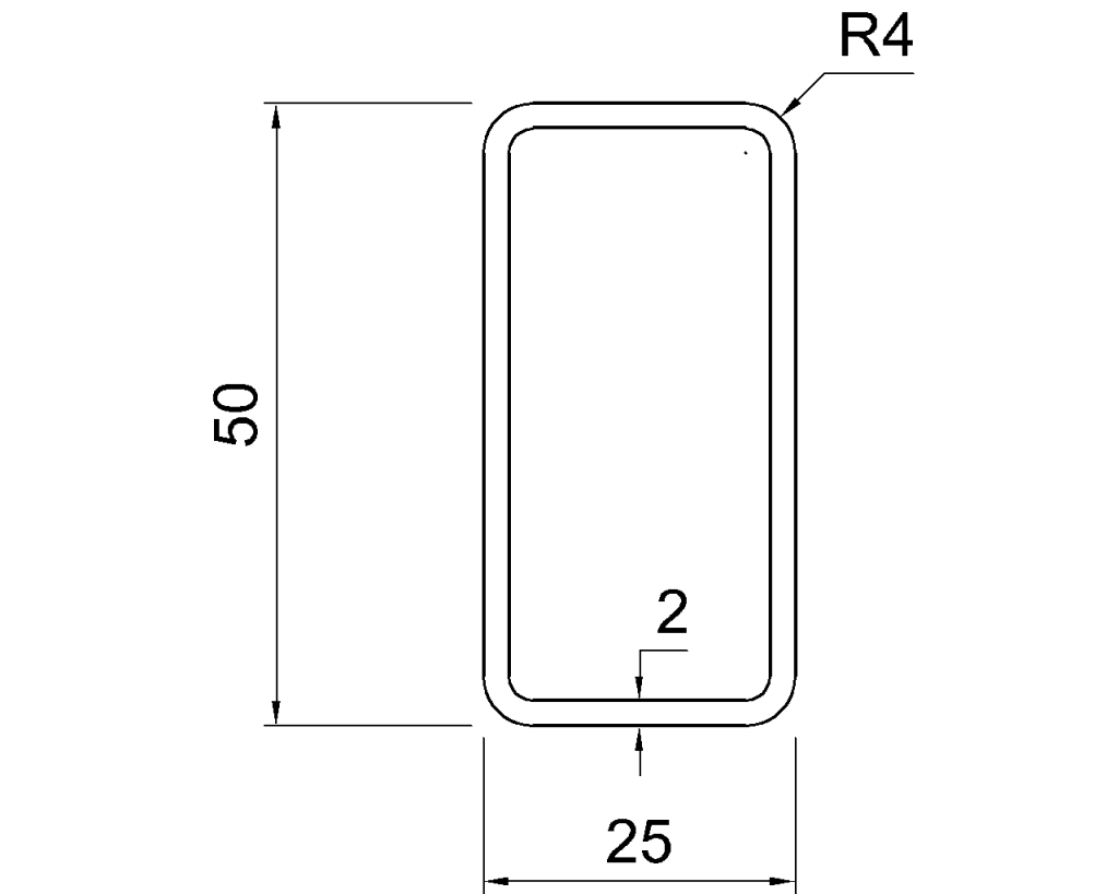 RHS 50x25x2 – Your Steel Standards & CAD File Hub