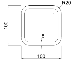 SHS 100x100x8 – Your Steel Standards & CAD File Hub