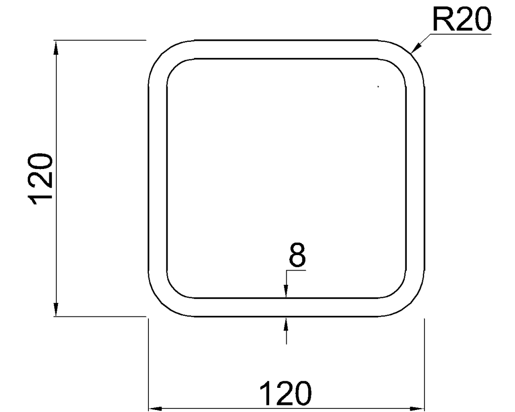 SHS 120x120x8 – Your Steel Standards & CAD File Hub