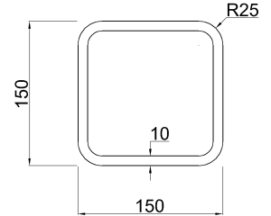 SHS 150x150x10 – Your Steel Standards & CAD File Hub