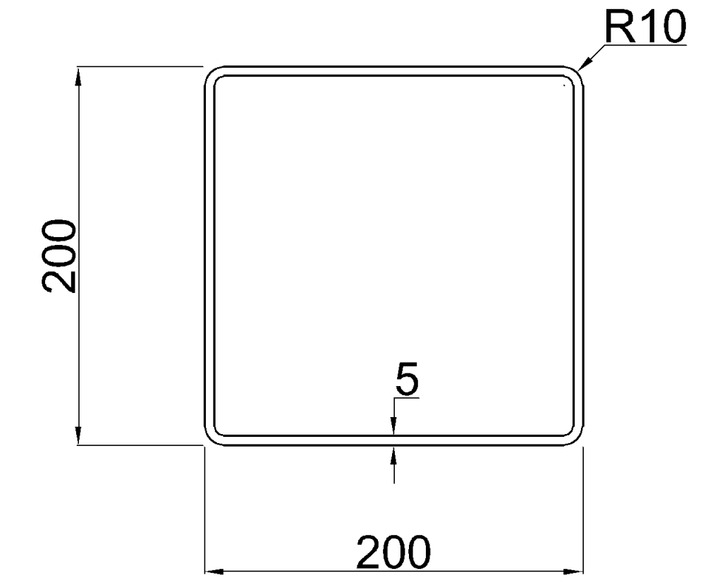 SHS 200x200x5 – Your Steel Standards & CAD File Hub