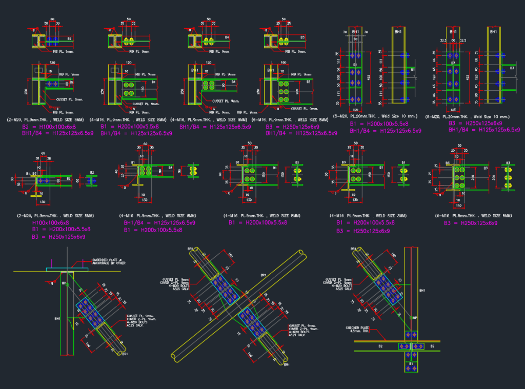 Structure Bolted Connection | AutoCAD Steel Drawing – Your Steel ...